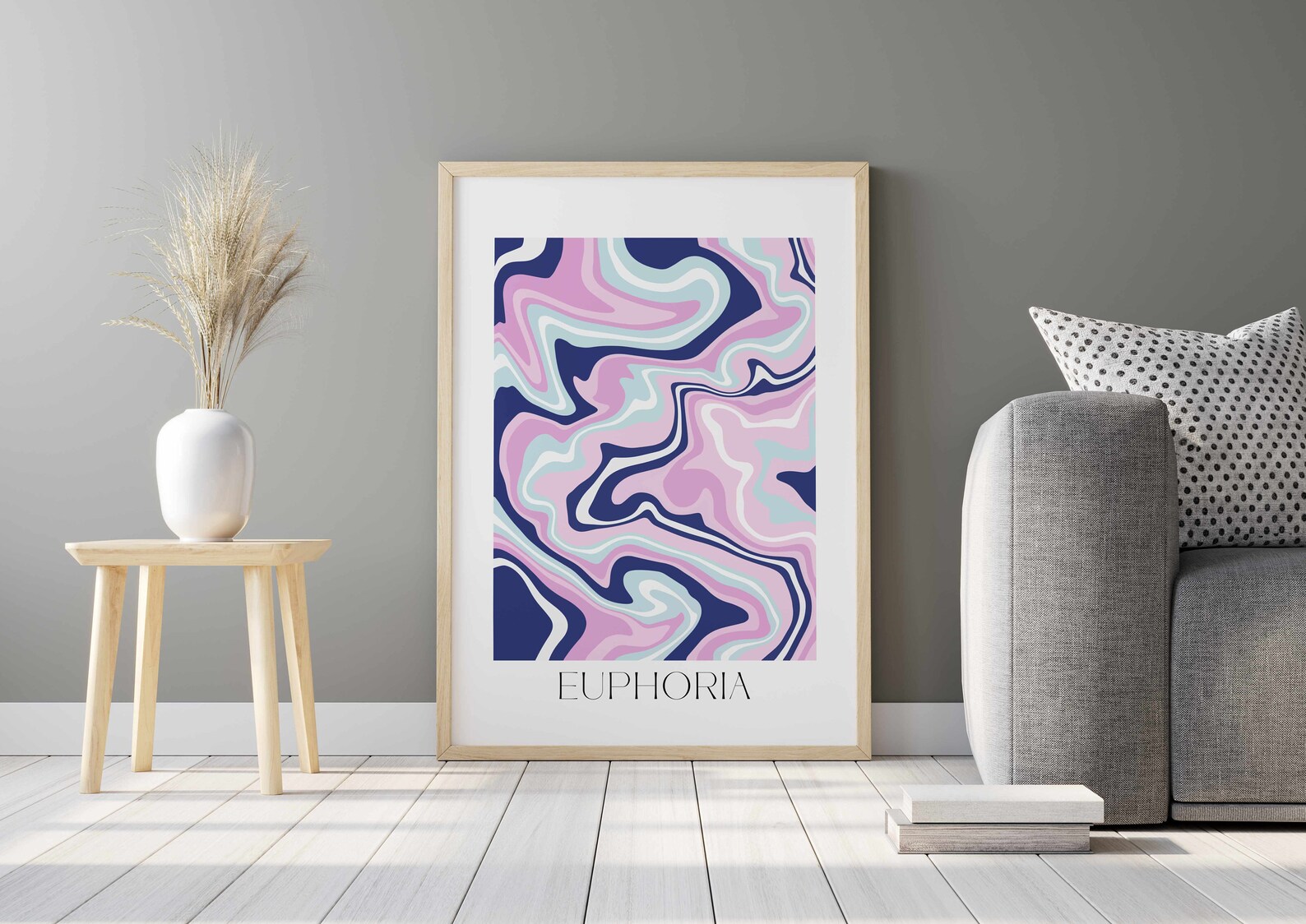 Euphoria Print, Colorful Wall Art, Retro Gradient Poster, Psychedelic ...