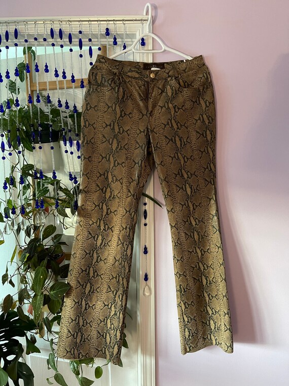 70s, animal print, snake skin, flare pants - Gem
