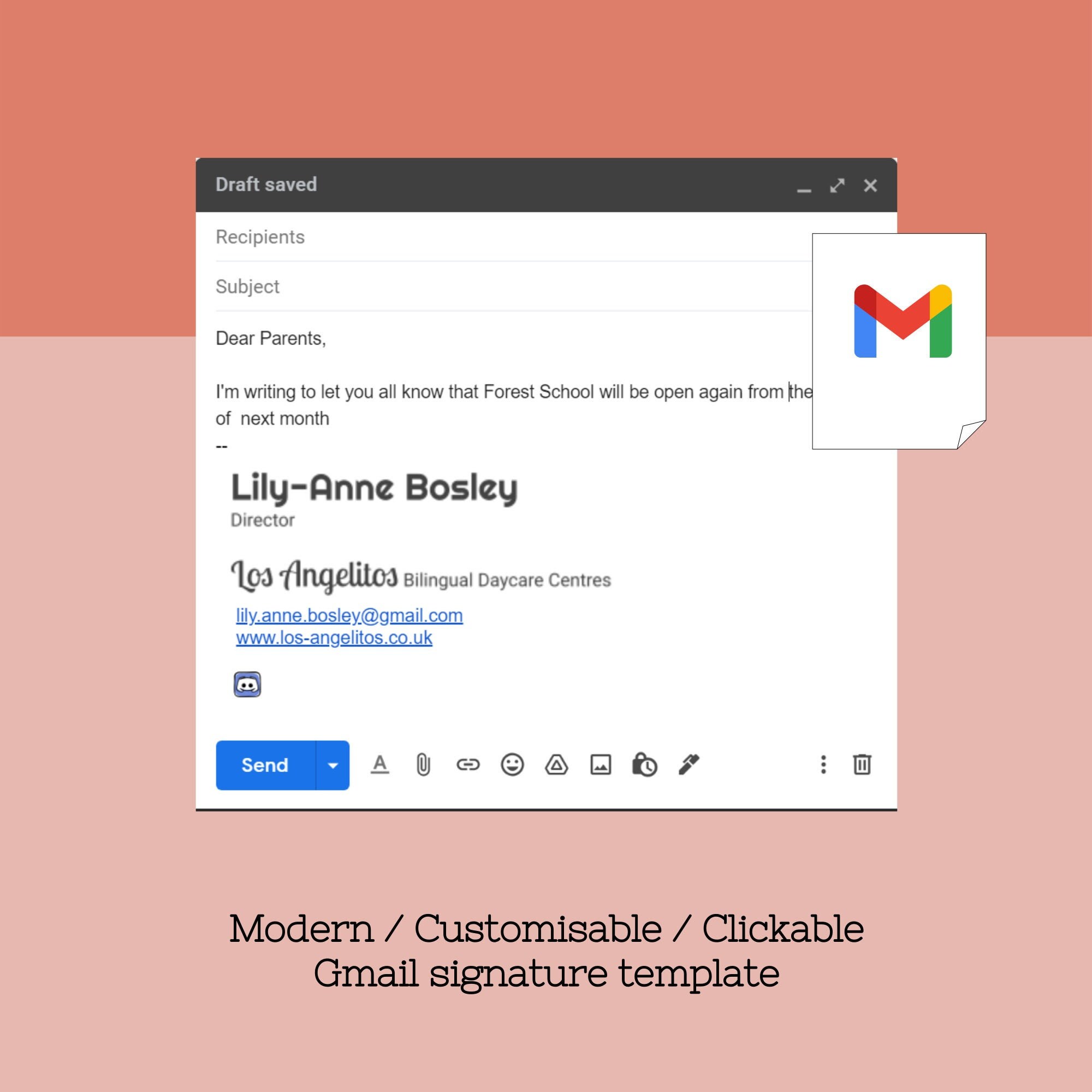 Creating A Gmail Template