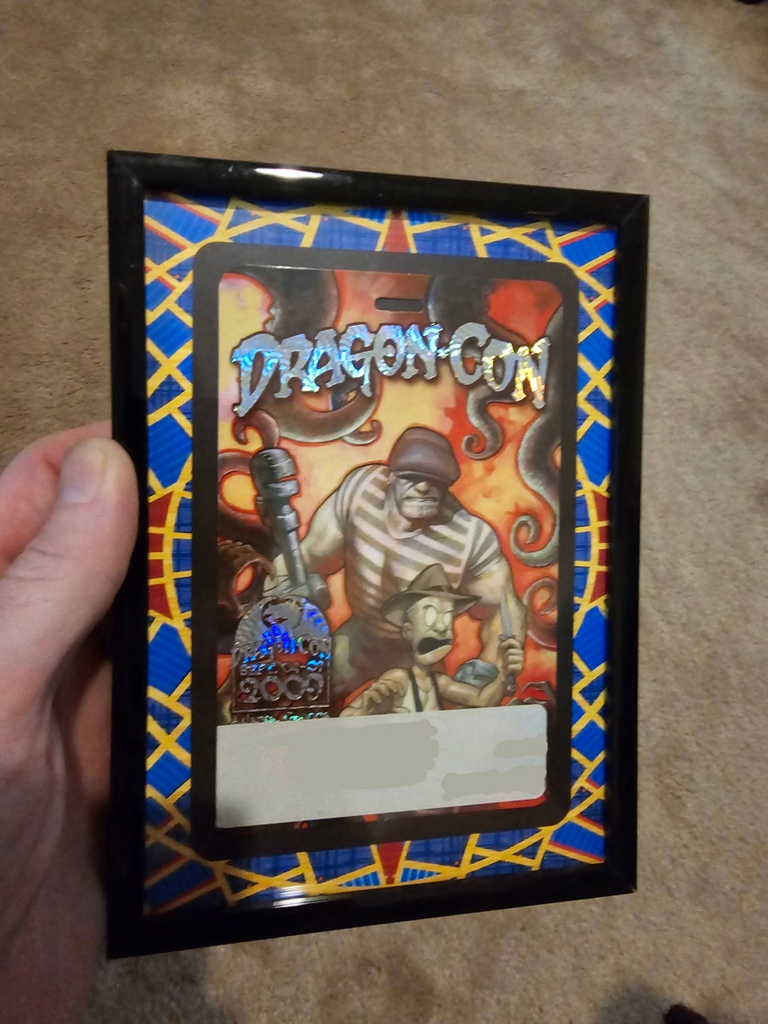Marriott Carpet Dragon Con Badge and Room Key Frame Background ...