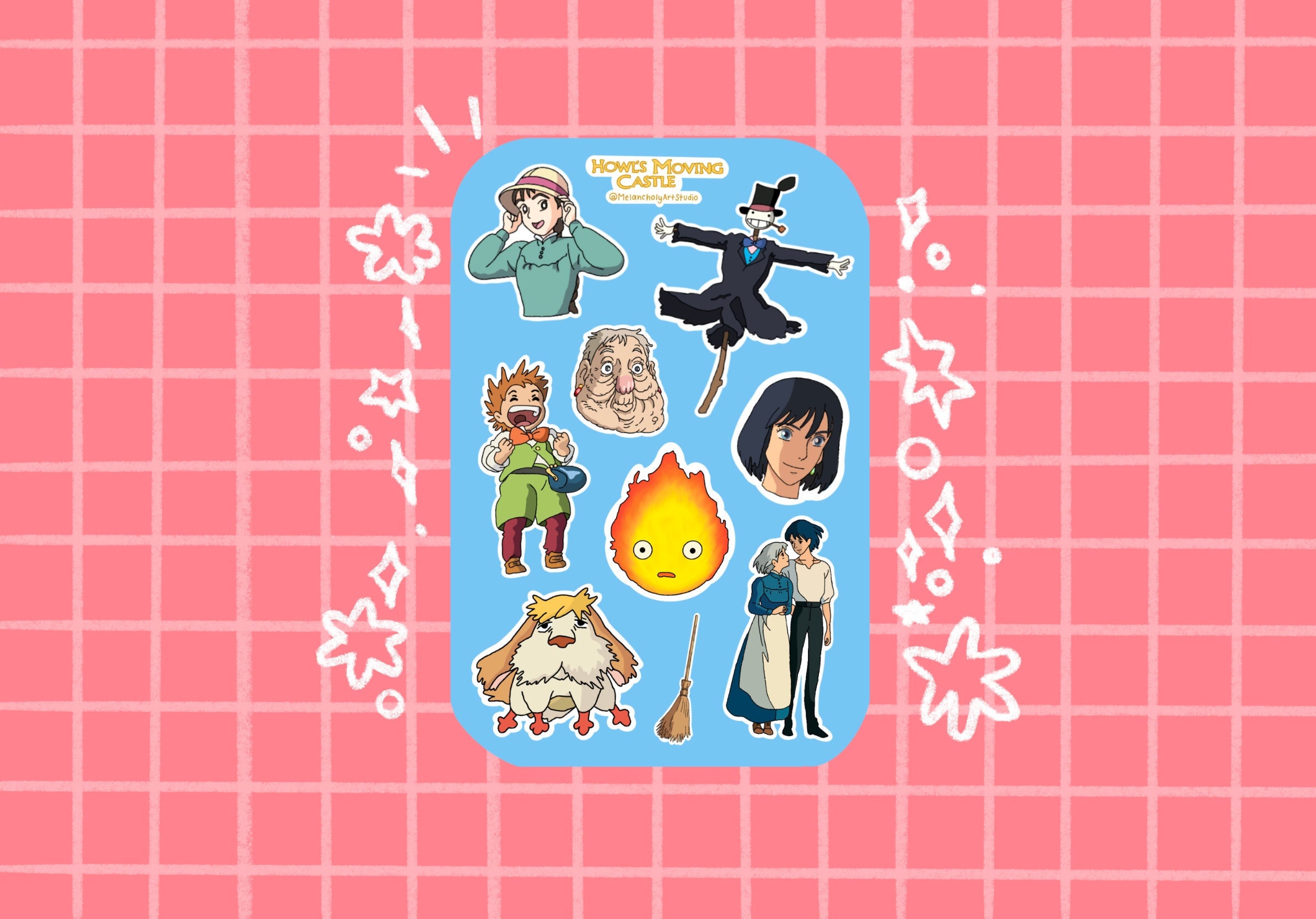 Howl's Moving Castle Sticker Sheet Studio Ghibli - Etsy