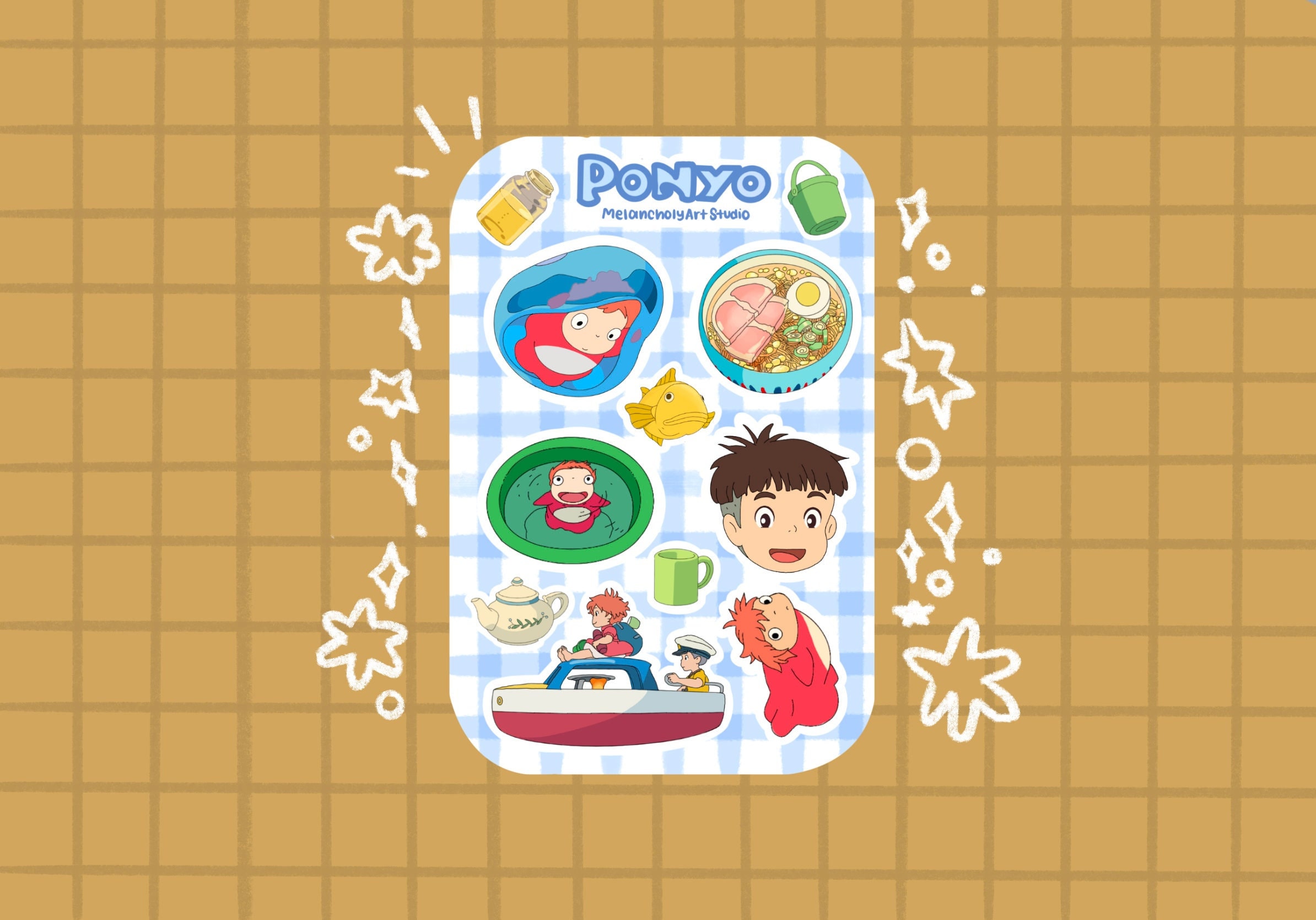 Ponyo Sticker Sheet Studio Ghibli Planner Stickers Cute - Etsy