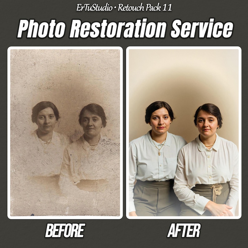 Old Photo Restoration Service: Digital Photo Repair & Retouching - Etsy
