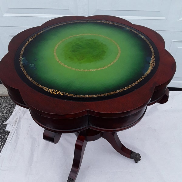 Leather Top Table - Etsy