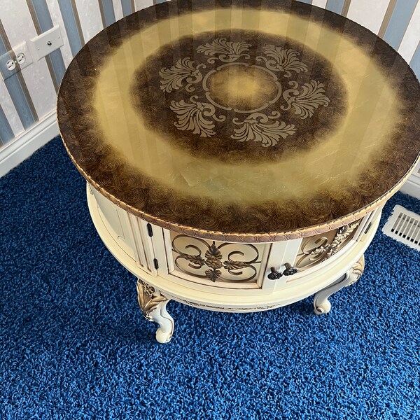 Painted Round Table - Etsy
