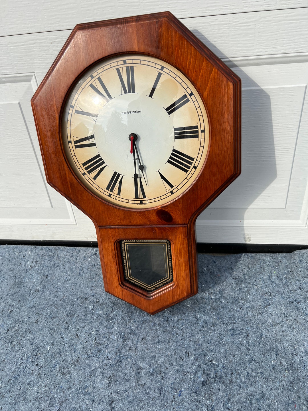 Vintage Harris & Marrow Mid Century Modern Wood Wall Clock - USA Made ...