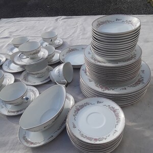 Vintage Mikasa Fine China Jyoto Mikado Dinnerware Set, 66 Pieces - Etsy