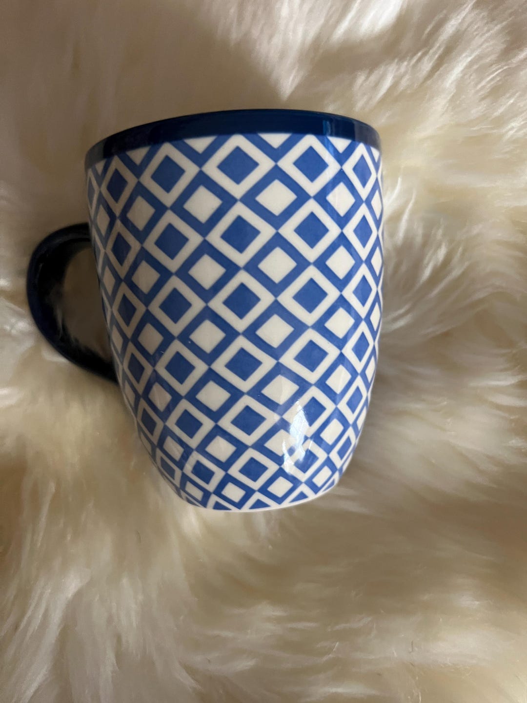 SCM Designs Geometric Stoneware Mug: Colorful Coffee/tea Cup - Etsy