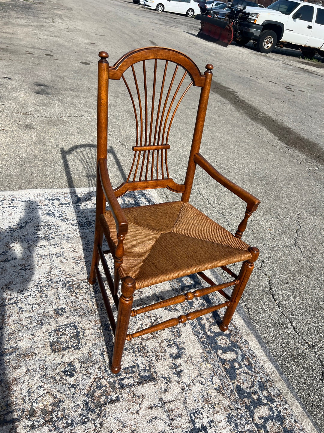 A Vintage, Classic, Affordable Ethan Allen Walnut Armchair, Accent ...