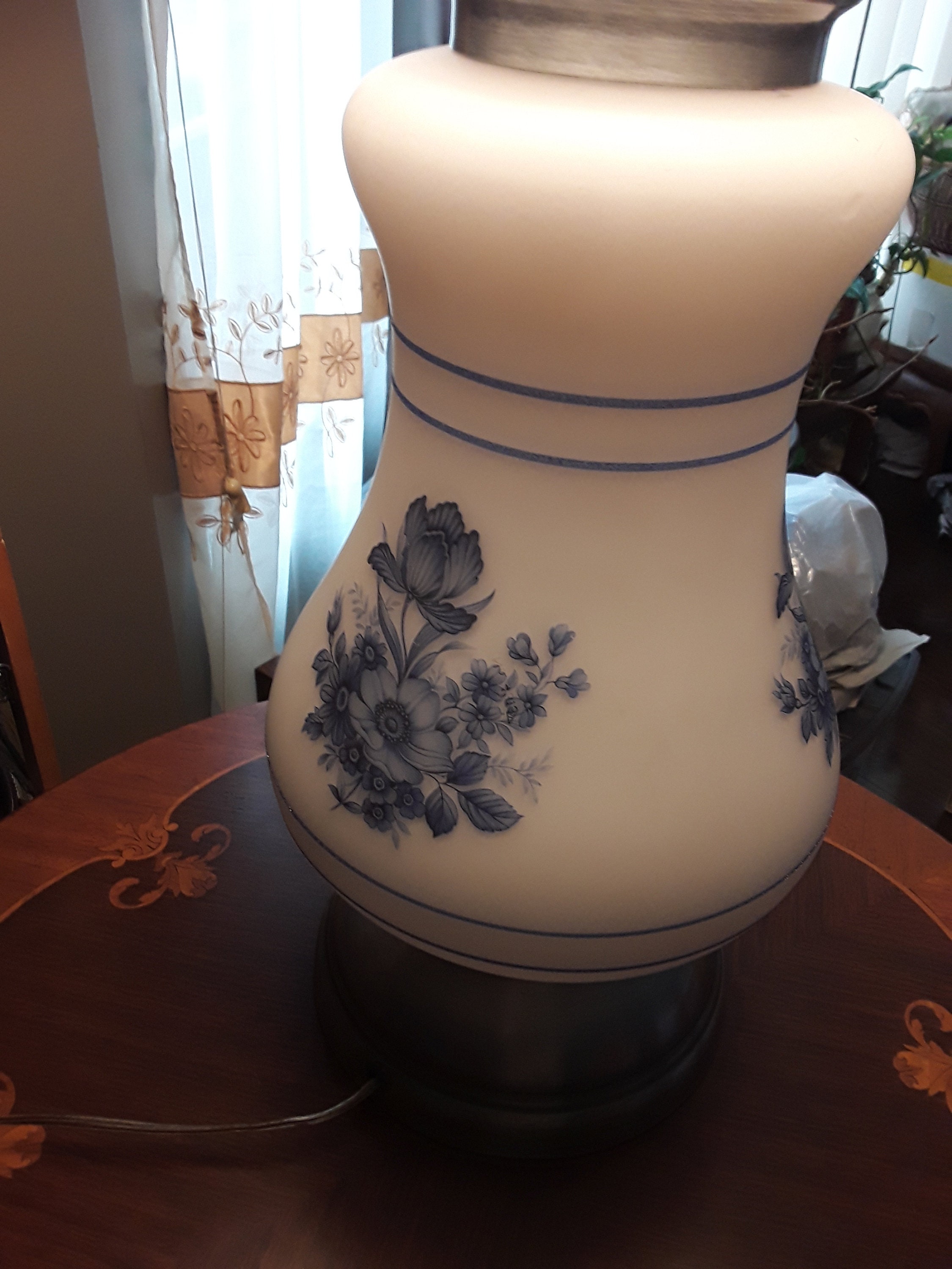 Gorgeous Quiozel Rare Vintage Tall Ceramic White W/blue - Etsy