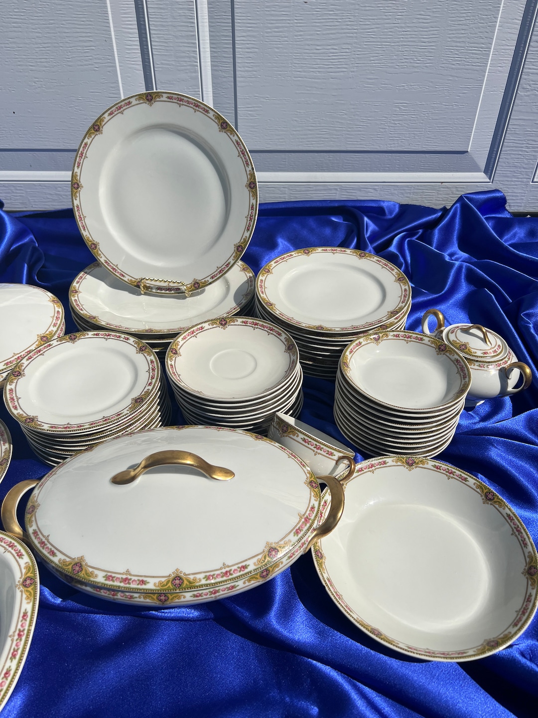 Vintage Limoges China Set: Tresseman & Vogt, 52-piece Floral Dinnerware ...