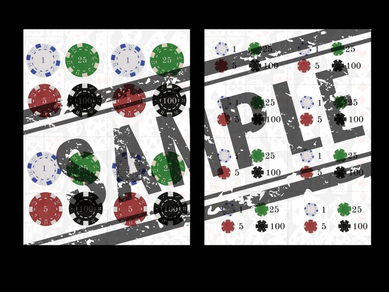 Poker Chip Value Printables - Etsy