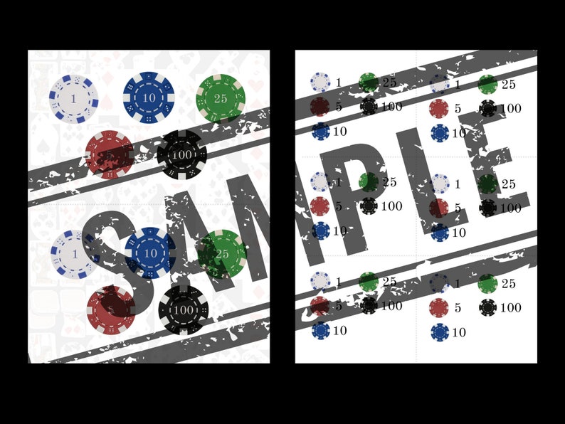 Poker Chip Value Printables - Etsy
