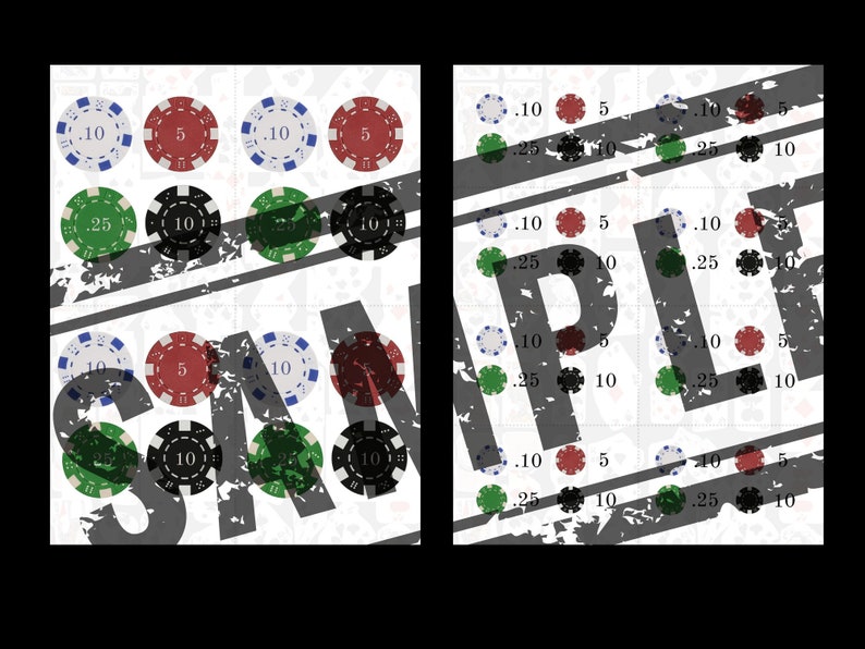 Poker Chip Value Printables - Etsy