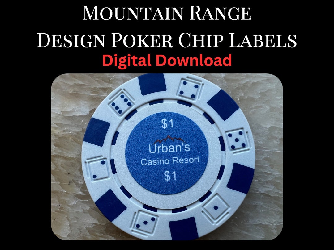 Poker Chip Labels Mountain Resort Design - Etsy
