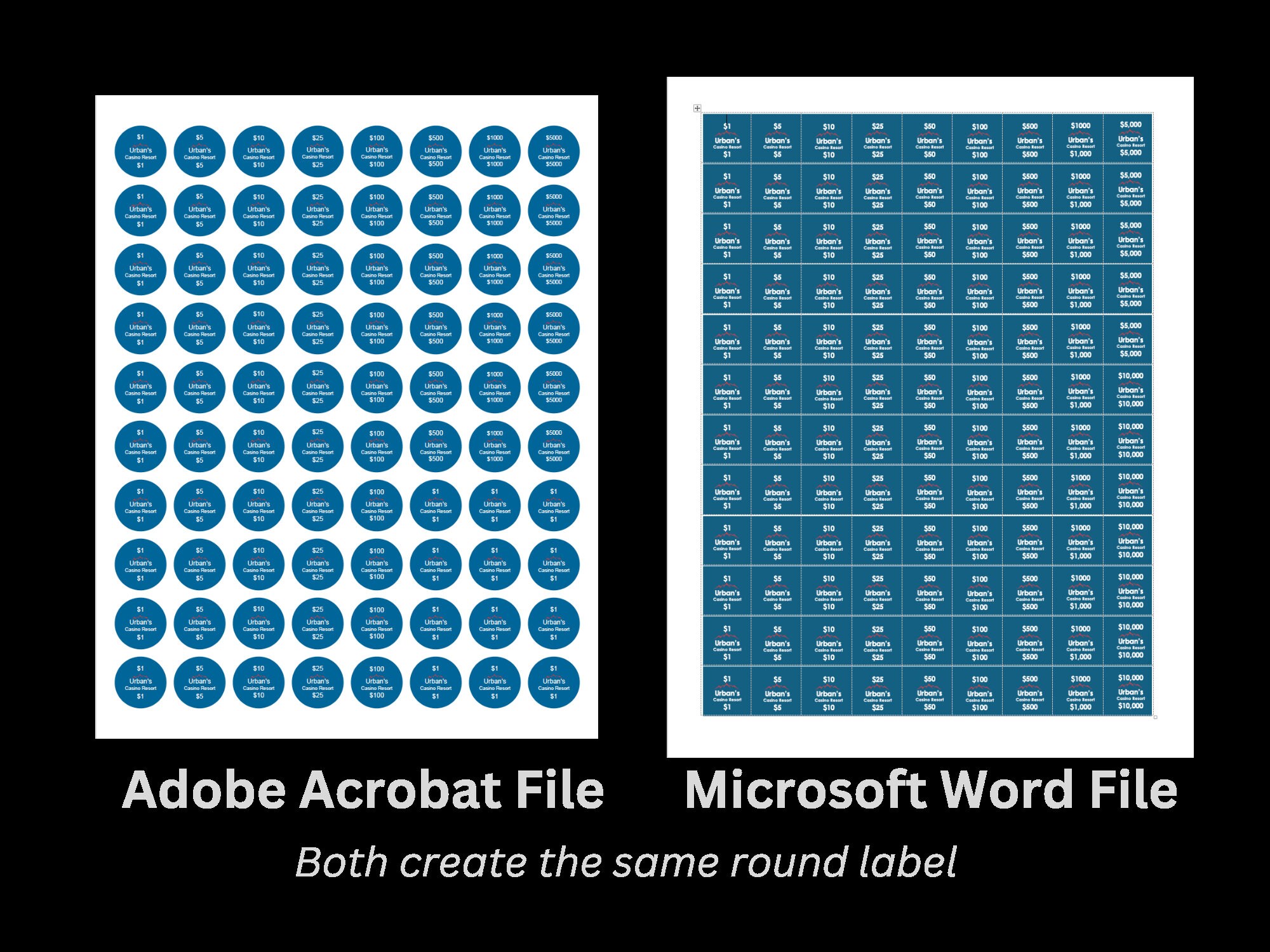 Poker Chip Labels Mountain Resort Design - Etsy