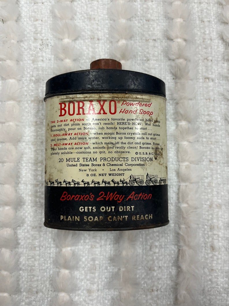 Boraxo Powdered Hand Soap Vintage Tin - Etsy
