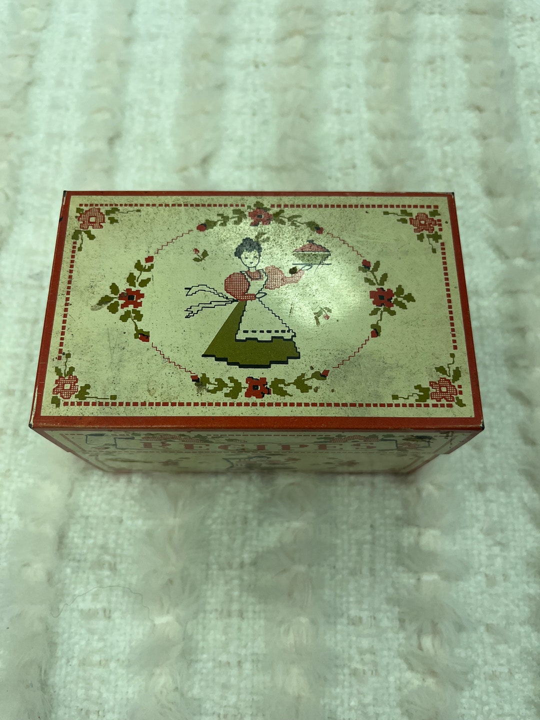 Vintage Tin Recipe Box - Etsy