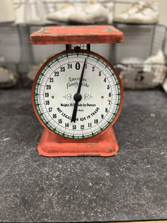 Vintage Red American Family Scale - Etsy