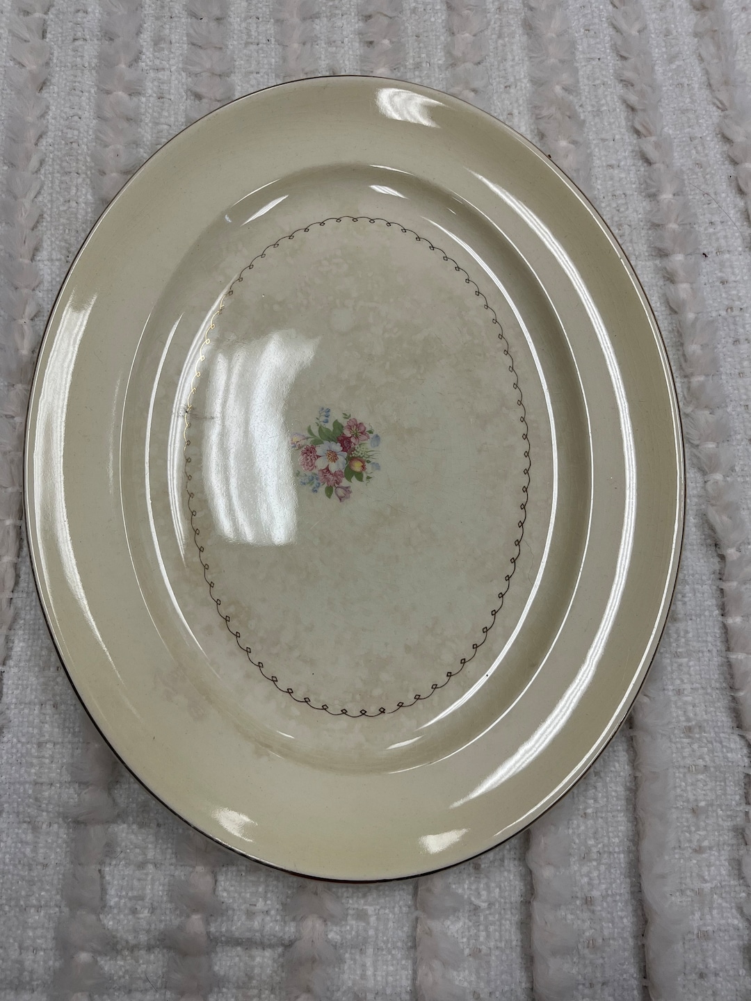 Vintage Paden City Pottery Oval Platter Floral Pattern Made in USA - Etsy