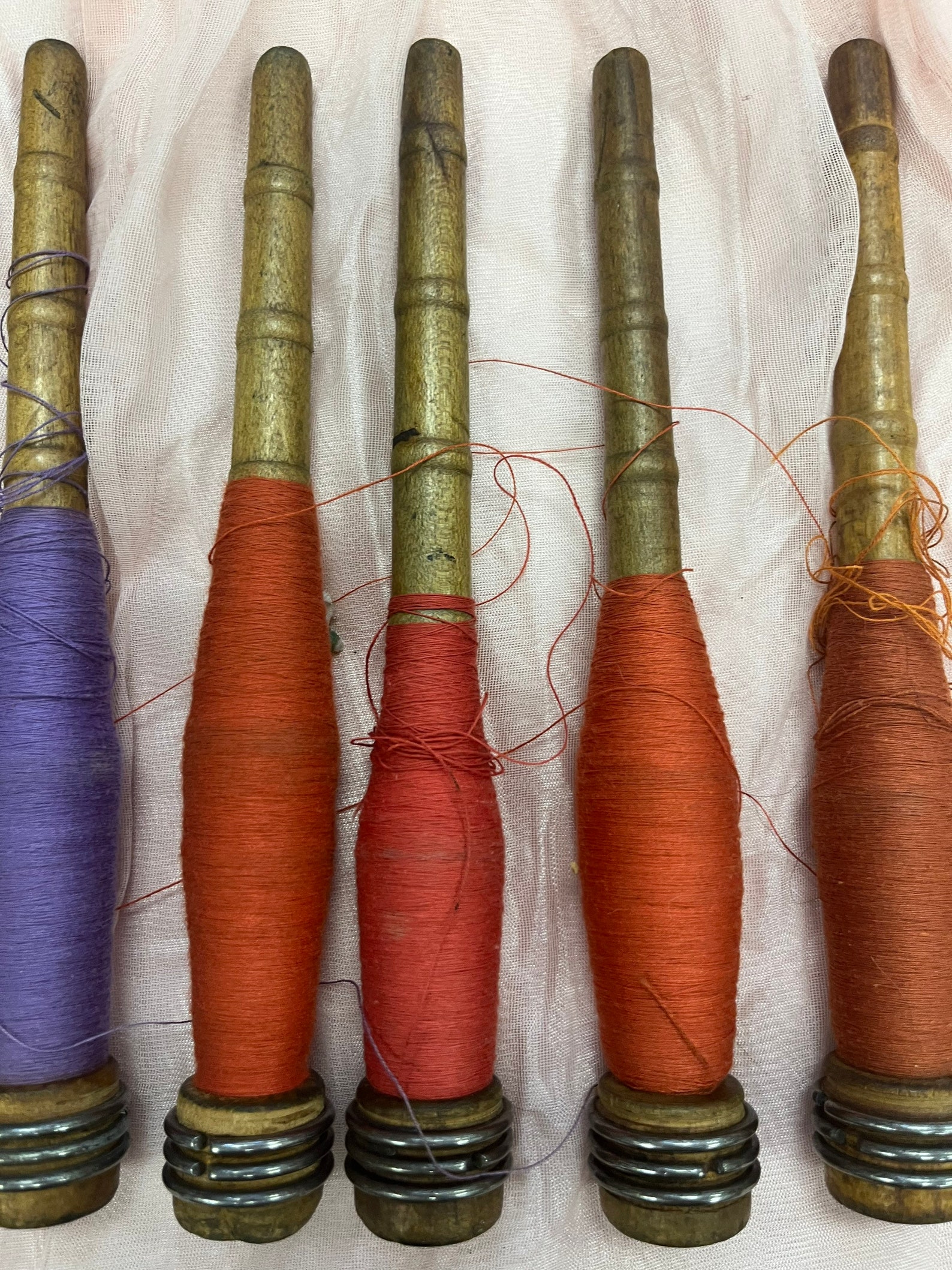 Set of 6 Vintage Spools / Spindles Vintage Thread - Etsy