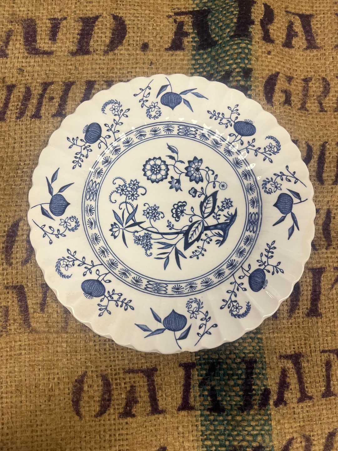 Blue Nordic Plate by MEAKIN, J & G - Etsy