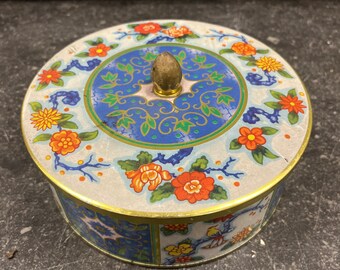 Vintage Guildcraft Gold Tin Circa 1950s, Fruitcake Tin, Hollywood ...