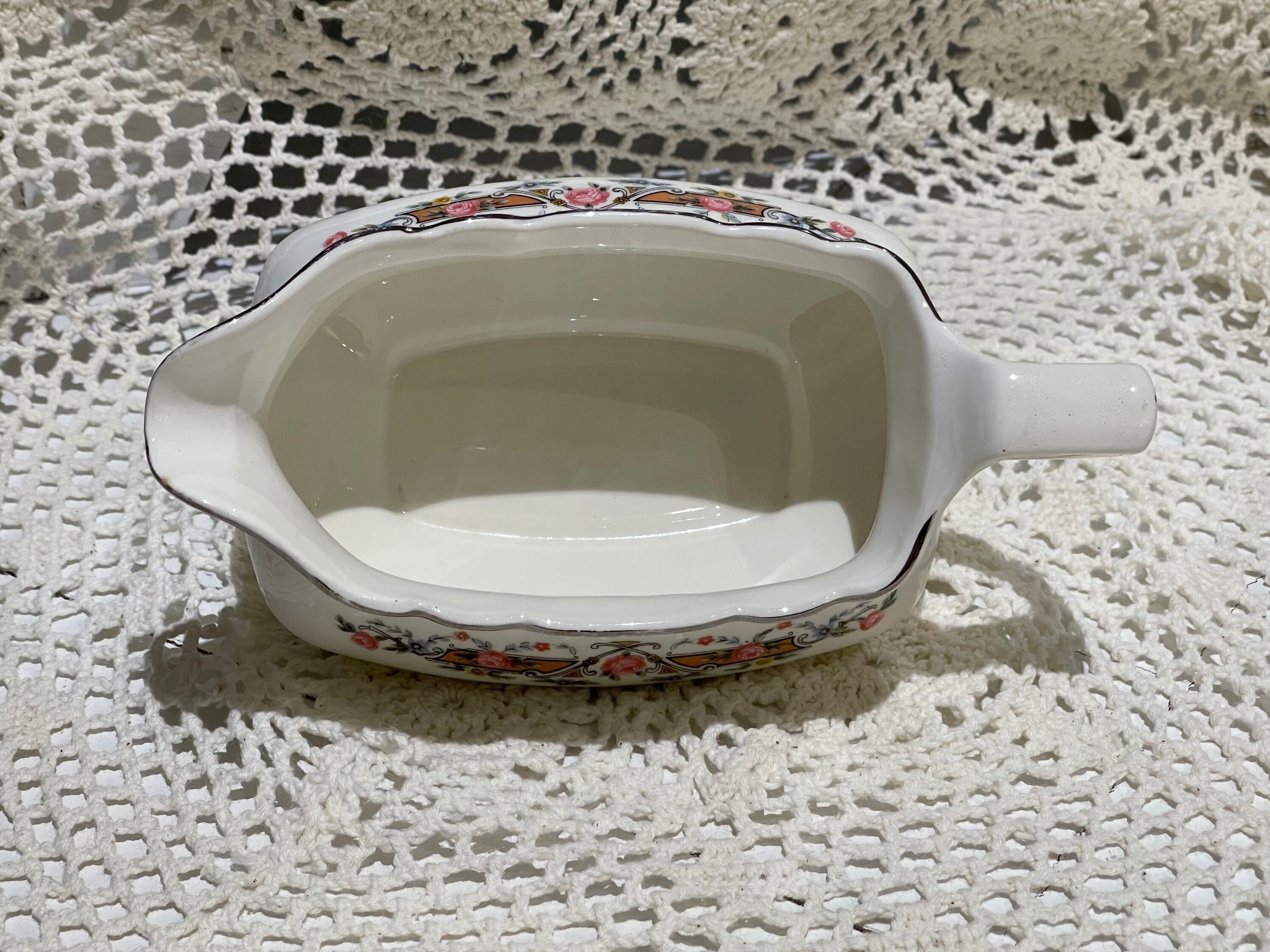 White Floral Rose Lido W.S. George Gravy Boat - Etsy