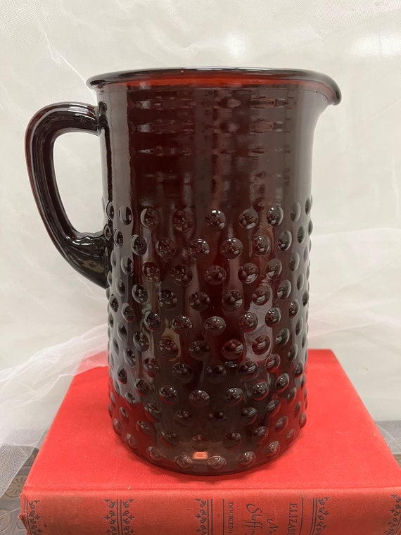 Vintage Royal Ruby Hobnob Pitcher - Etsy