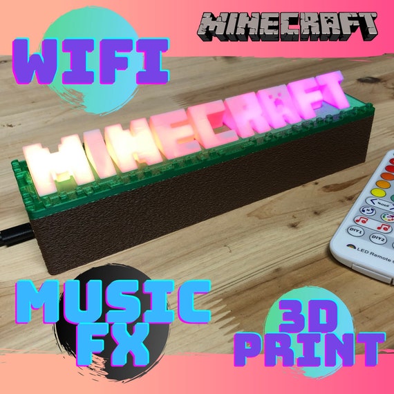 Minecraft Light Lamp Nightlight Animated Night Light Wifi - Etsy
