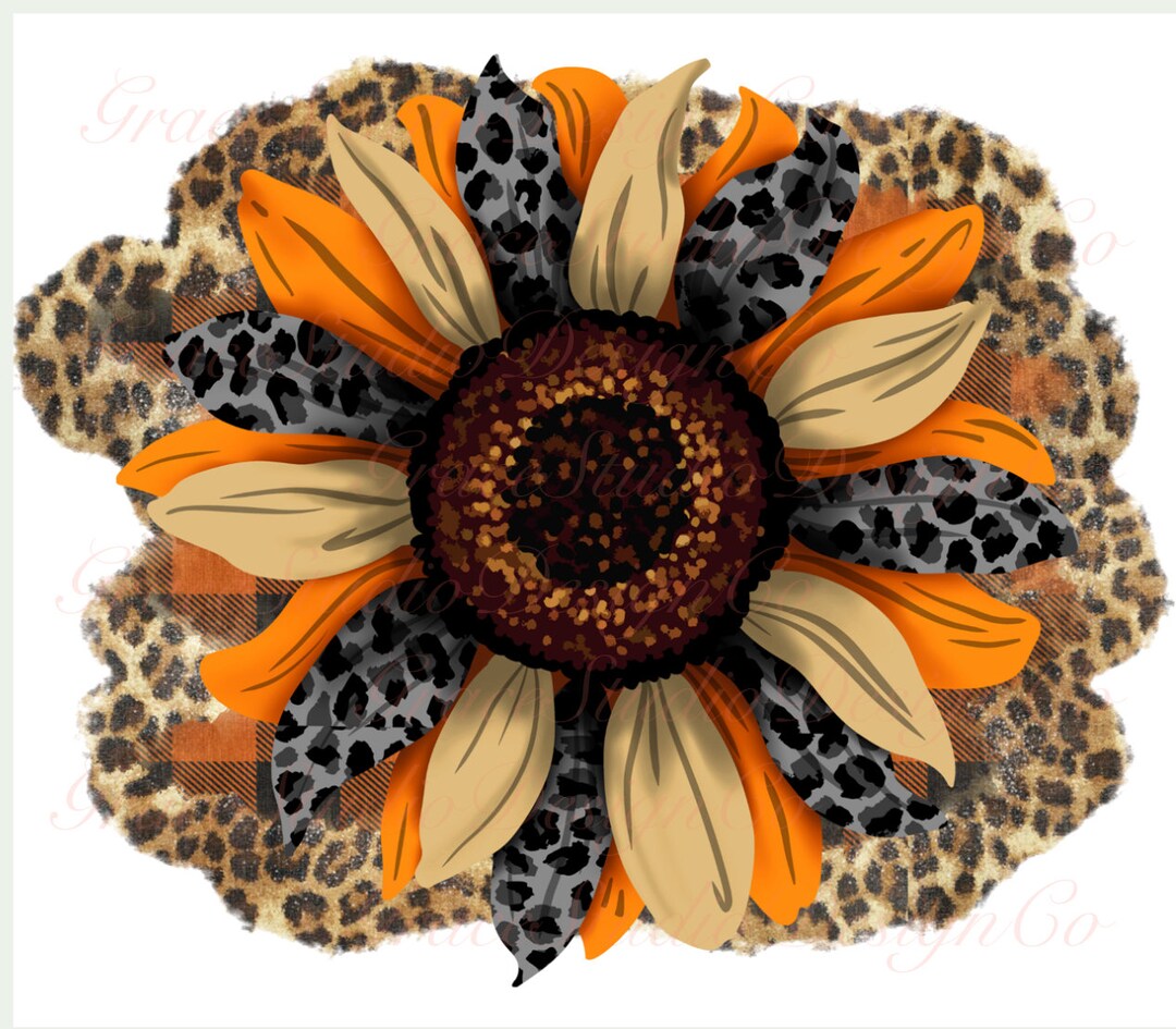 Leopard Print | Sunflower | Fall Sublimation Design * Digital Download ...