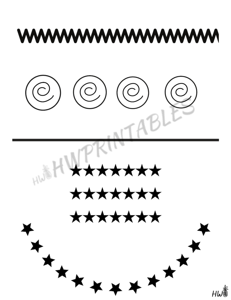 Cake Decorating Practice Sheets, Piping Buttercream or Royal Icing ...