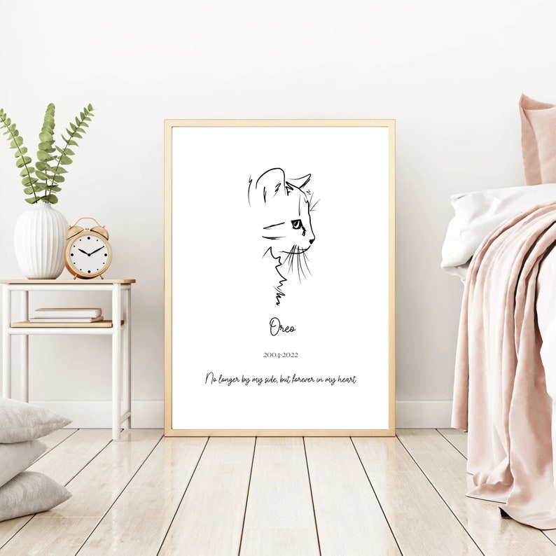 Custom Cat Loss Print Cat RIP Memorial Cat Remembrance - Etsy