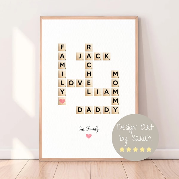 Personalize Family Name Scrabble - Etsy