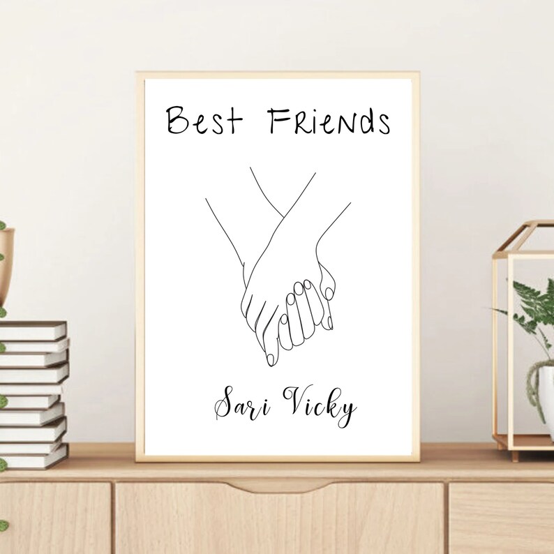 Custom One Line Friends Poster - Etsy