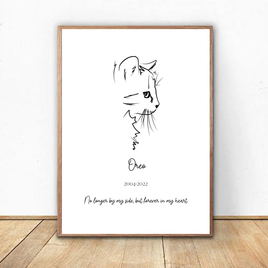 Custom Cat Loss Print | Cat RIP Memorial | Cat Remembrance - Etsy