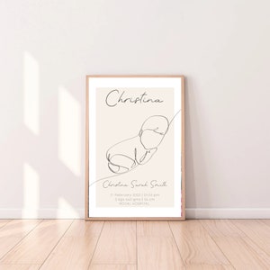 Birth Poster | Custom Baby Poster - Etsy