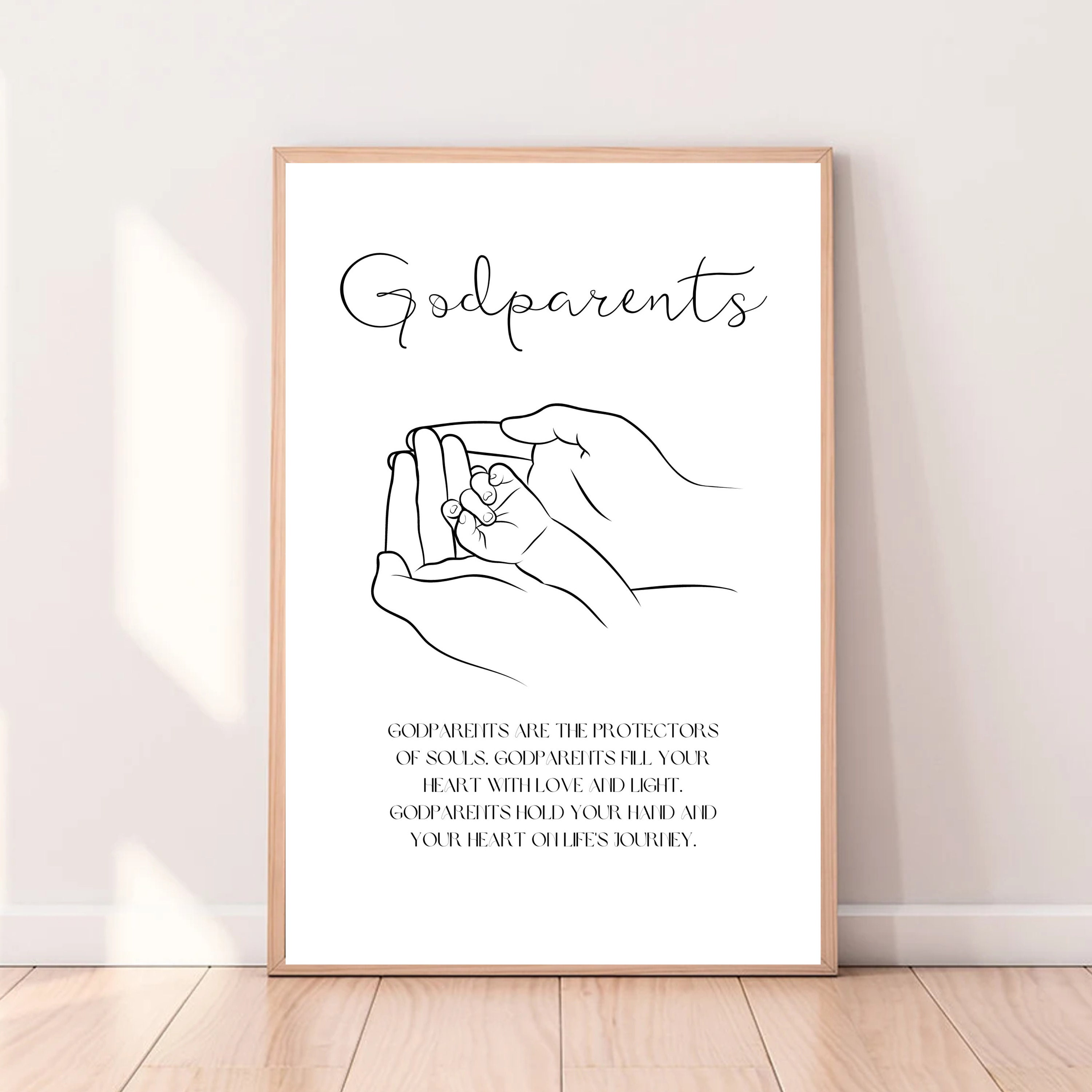 Godparents Gift |godmother Godparents Godfather Godchild | Thank You ...