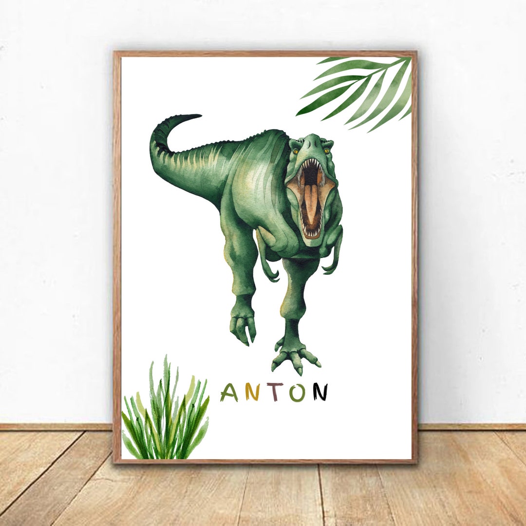 Custom T Rex Name Print - Etsy