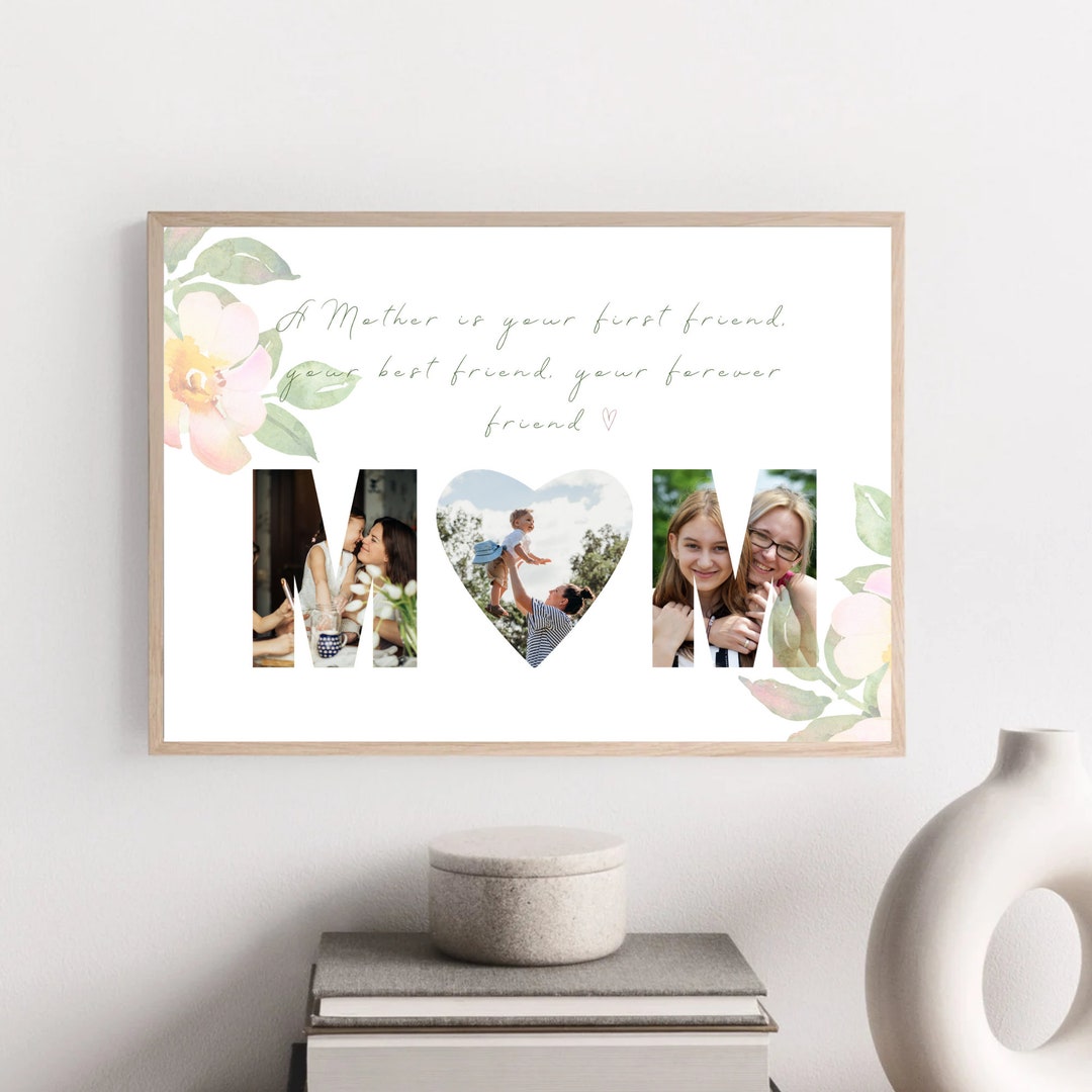 Your Picture, Personalised Picture Mom | Print of Mom |flower Mom | Mum ...