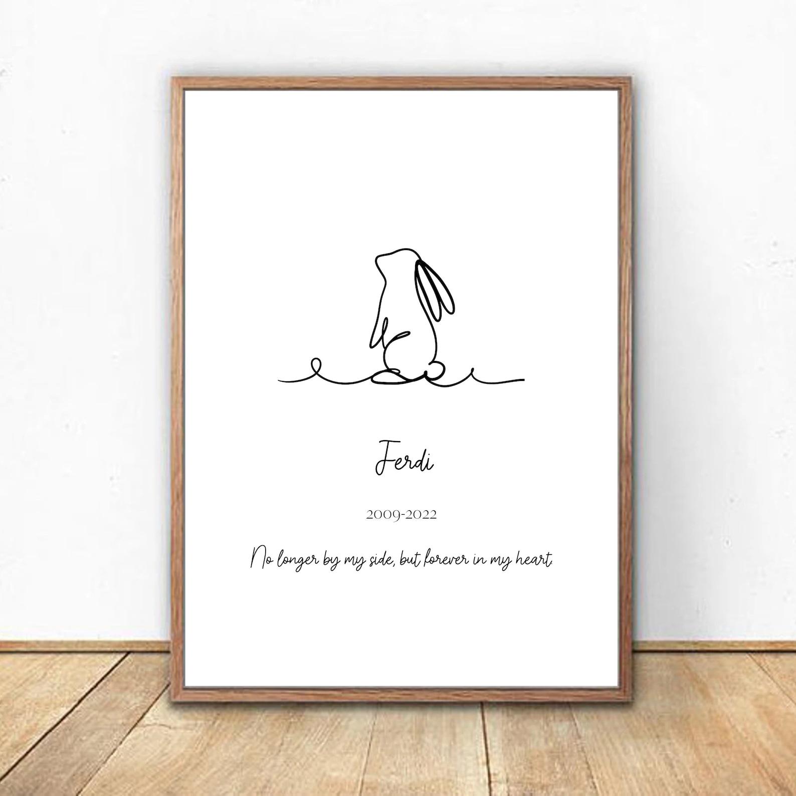 Custom Rabbit Loss Print | Pet Rabbit Memorial | Rabbit Remembrance - Etsy