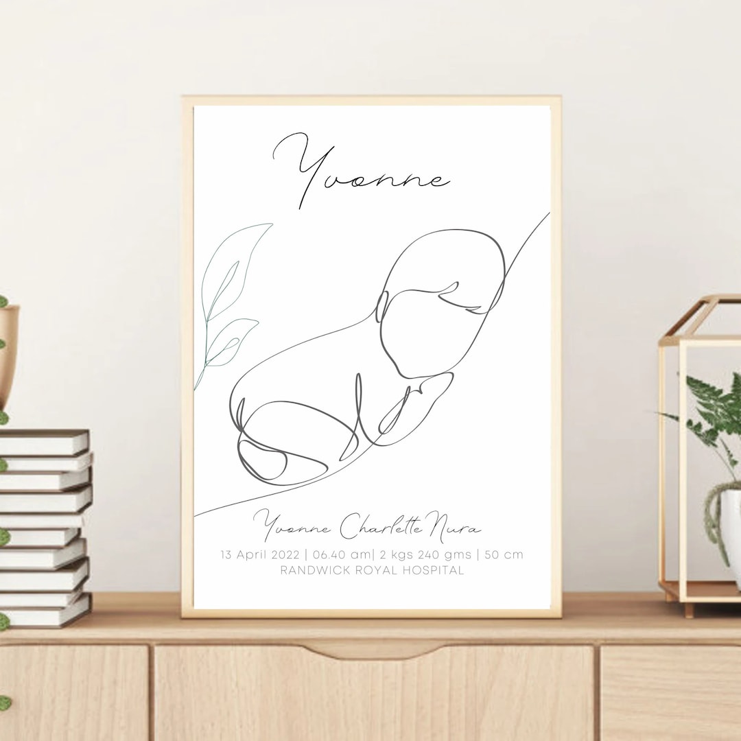 Birth Poster | Personalized Baby Poster - Etsy