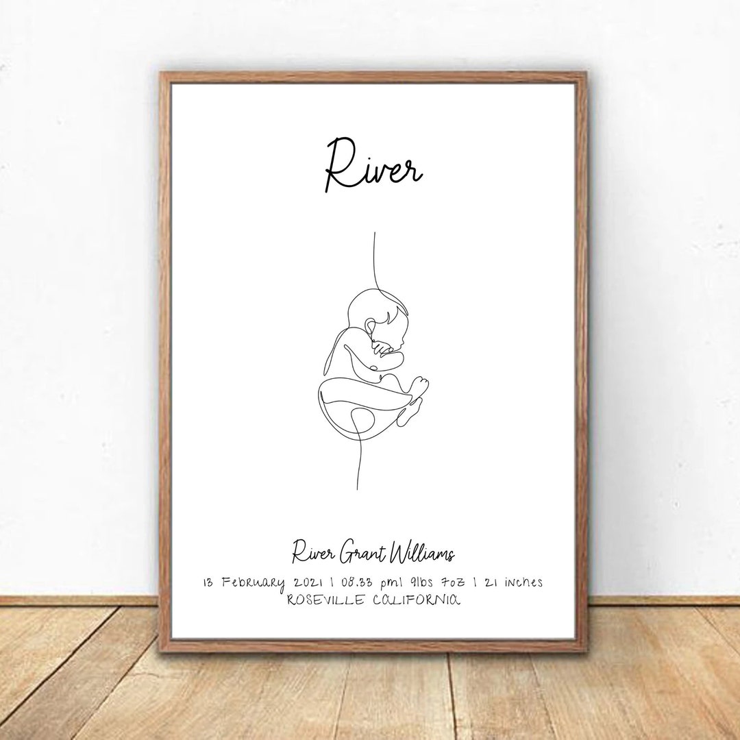 Birth Announcement | Custom Baby Poster Print - Etsy