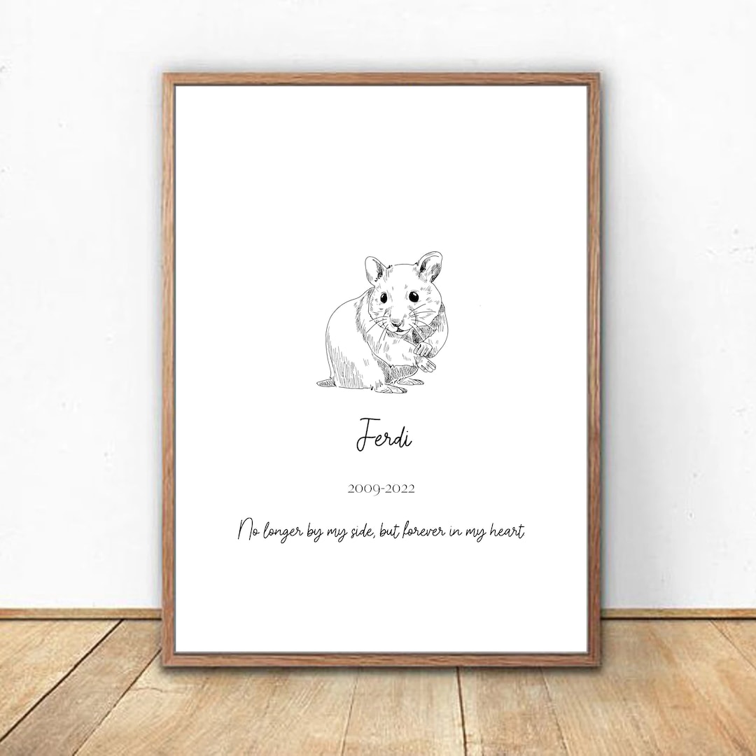 Custom Hamster Loss Print | Pet Hamster Memorial | Grief Remembrance - Etsy