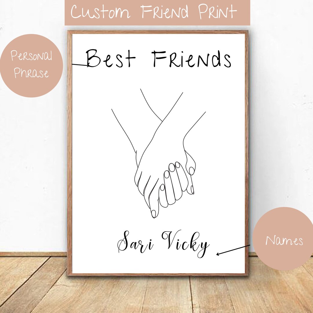 Custom One Line Friends Poster - Etsy
