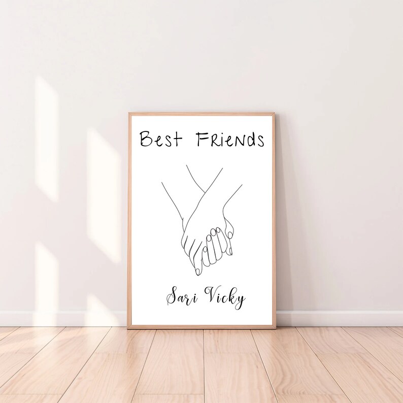 Custom One Line Friends Poster - Etsy