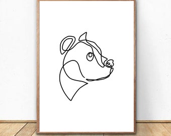 Pit Bull Line Art - Etsy