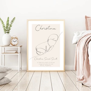 Birth Poster | Custom Baby Poster - Etsy