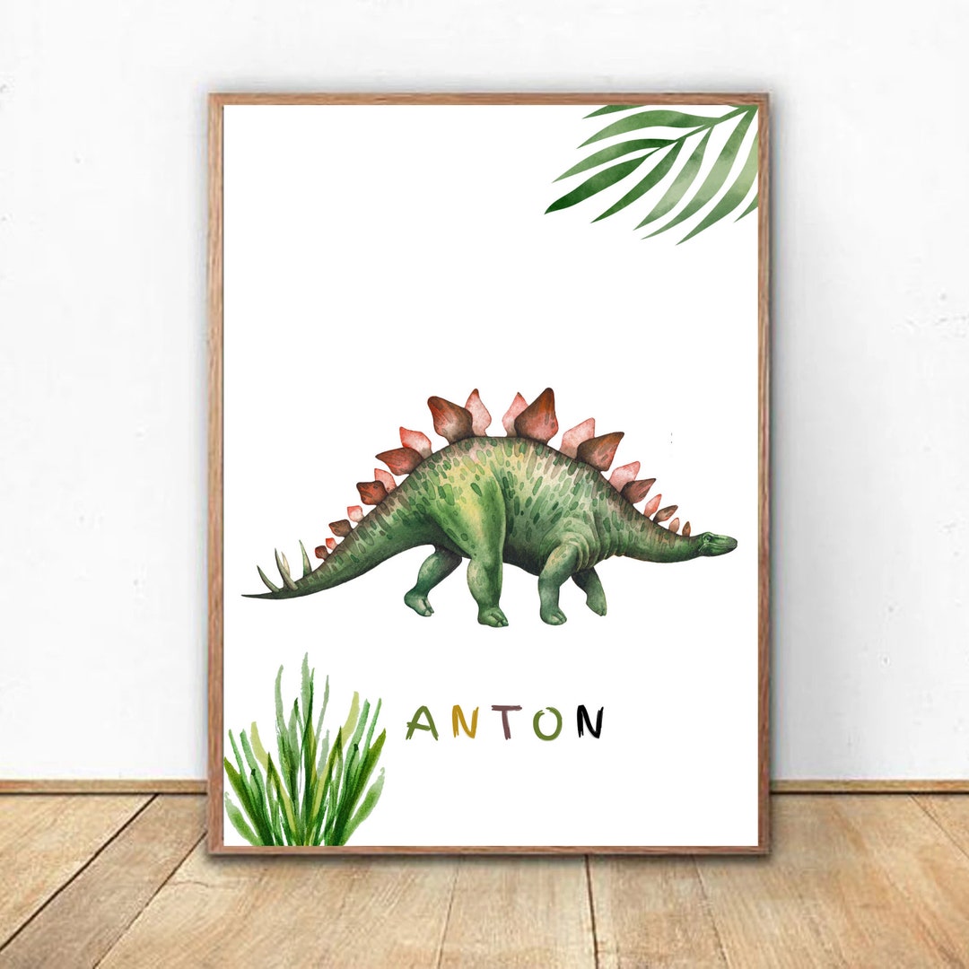 Custom Stego Saurus Print, Dinosaur Wall Art, Dinosaur Decor, Dinosaur ...