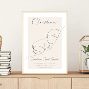 Birth Poster | Custom Baby Poster - Etsy